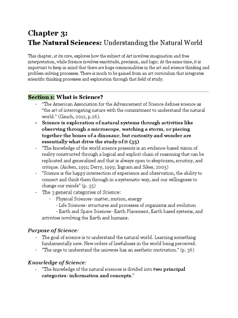 Natural Science Handout | PDF | Science | Scientific Method