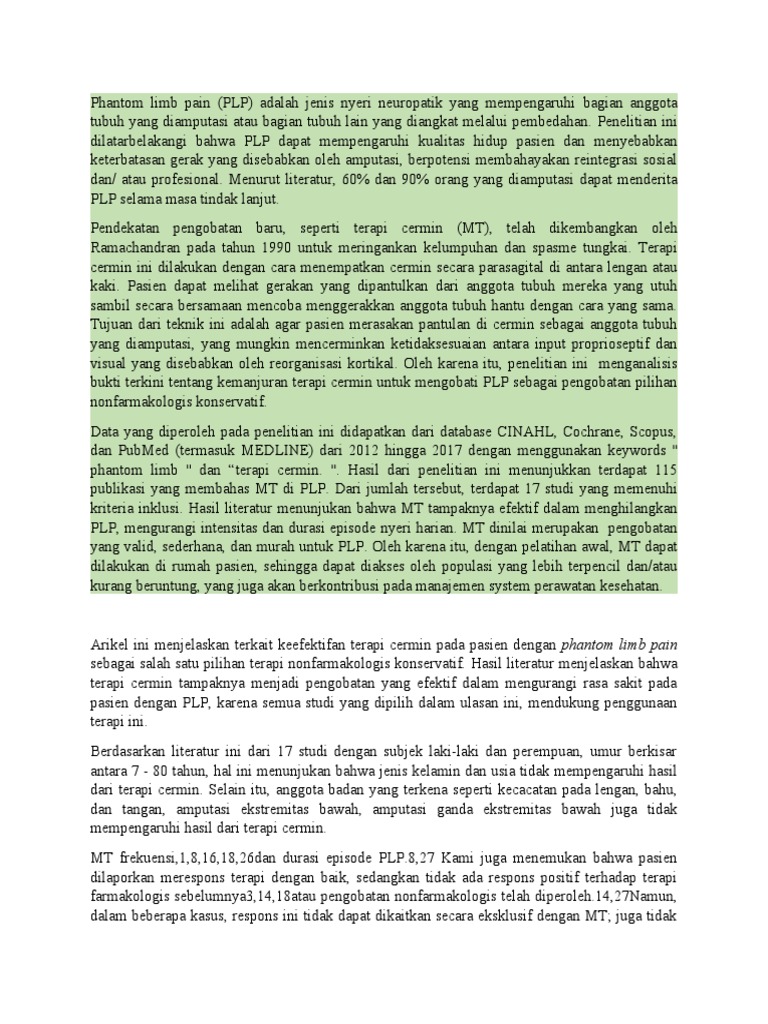 Phantom Limb Pain | PDF