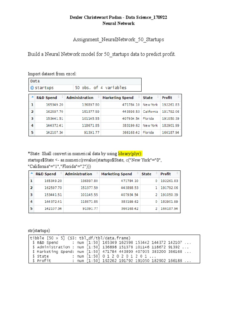 Assignment NeuralNetwork | PDF | Artificial Neural Network | Cybernetics Assignment NeuralNetwork | PDF | Artificial Neural Network | Cybernetics