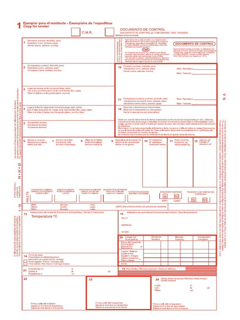 Plantilla CMR | PDF