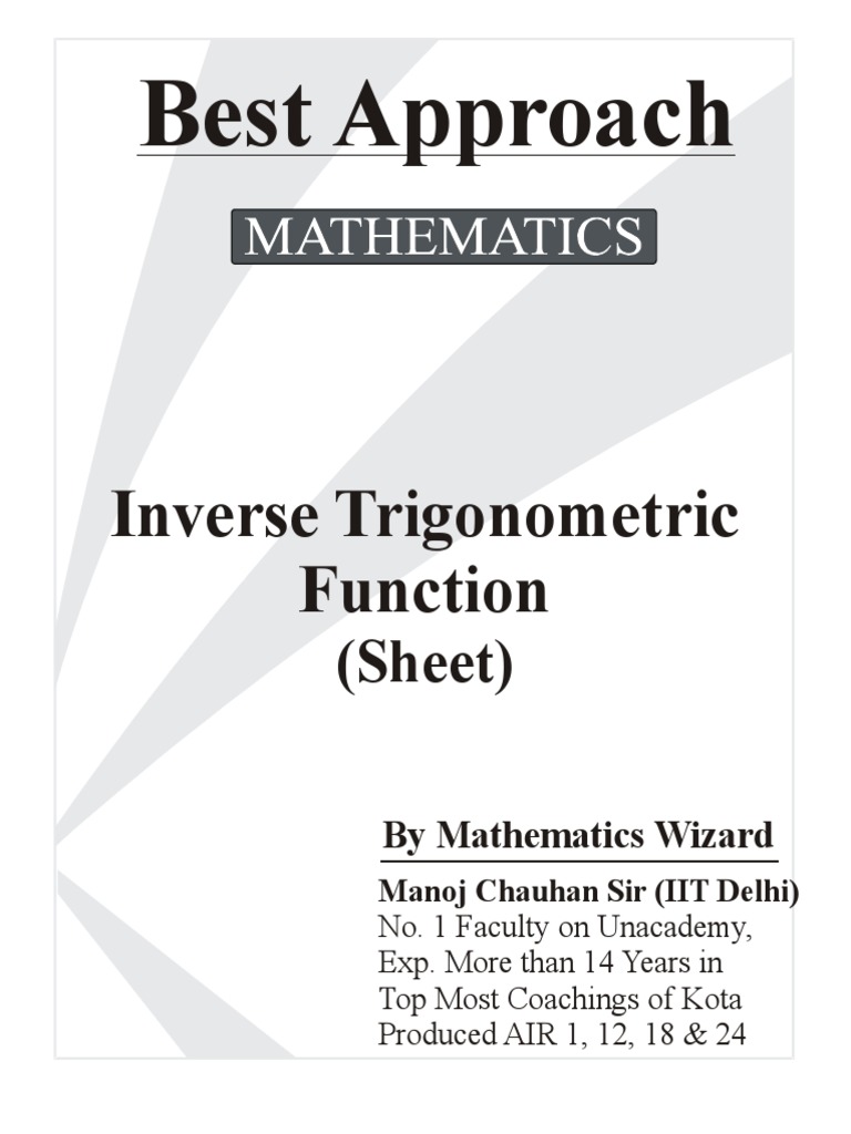 102 ITF - Sheet | PDF | Trigonometric Functions | Elementary Geometry