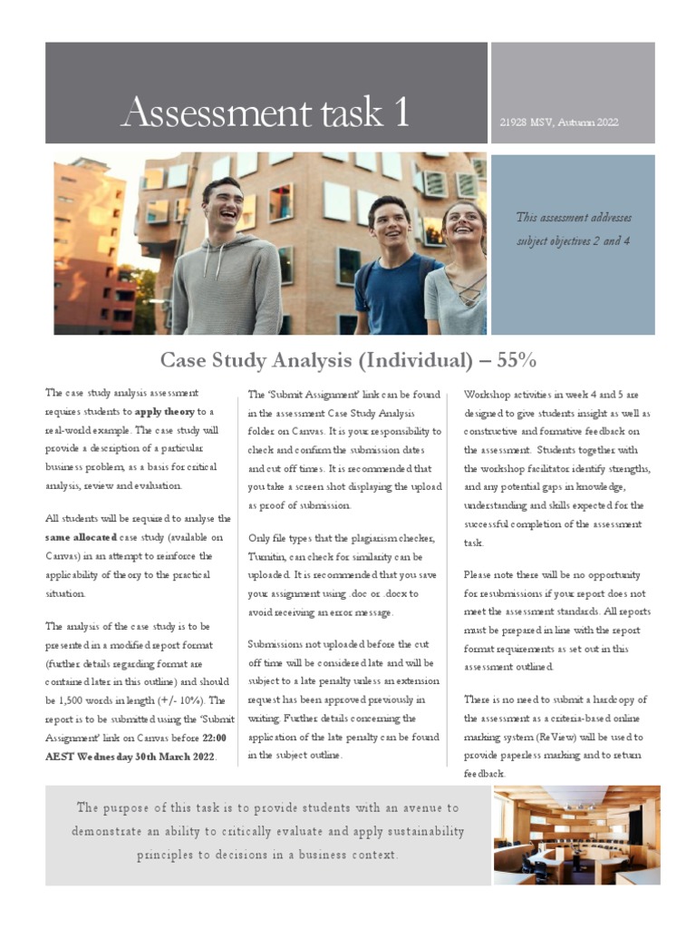MSV - Assessment One - Case Study Assessment Outline - Autumn 2022-1 ...