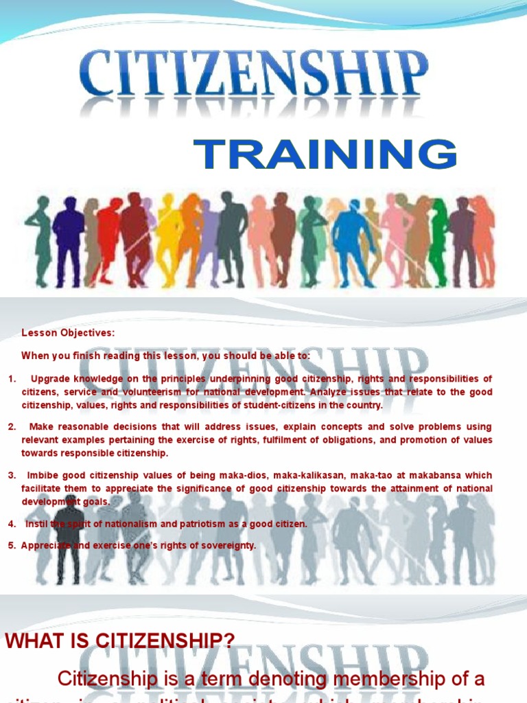 Understanding Citizenship Training | PDF | Citizenship | Governance