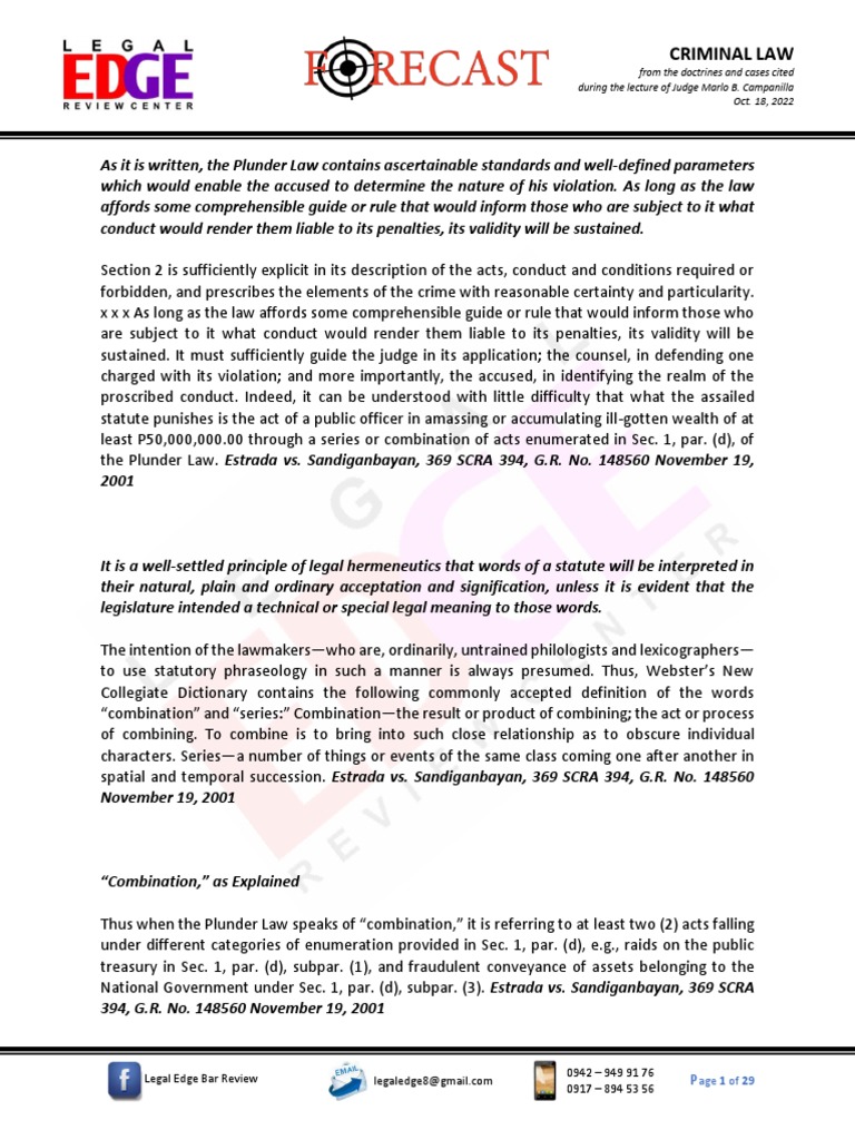 2022 FORECAST Criminal Law | PDF | Reasonable Doubt | Felony