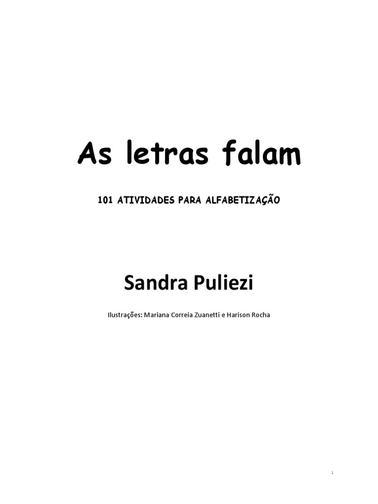As Letras Falam Amazon Novo | PDF | Alfabetização | Fonema