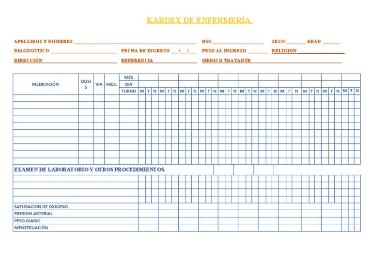 KARDEX | PDF | Medicina CLINICA