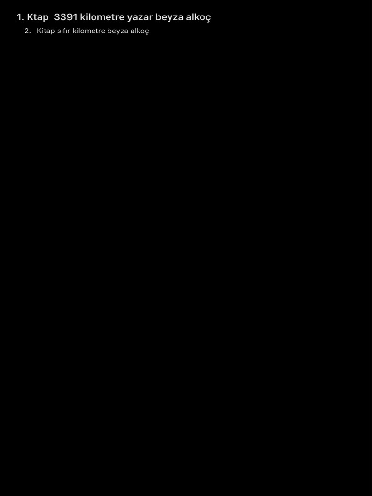 Ktap 3391 Kilometre Yazar Beyza Alkoç | PDF