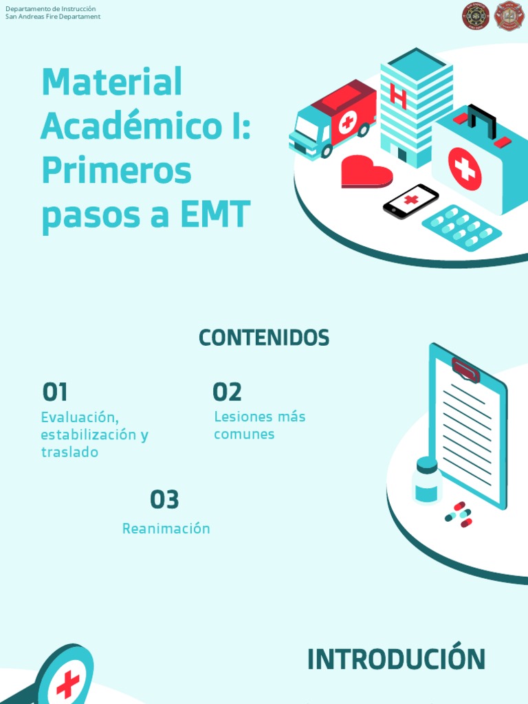 Material Academico 1 EMT 1 | PDF | Reanimación cardiopulmonar | Medicina CLINICA