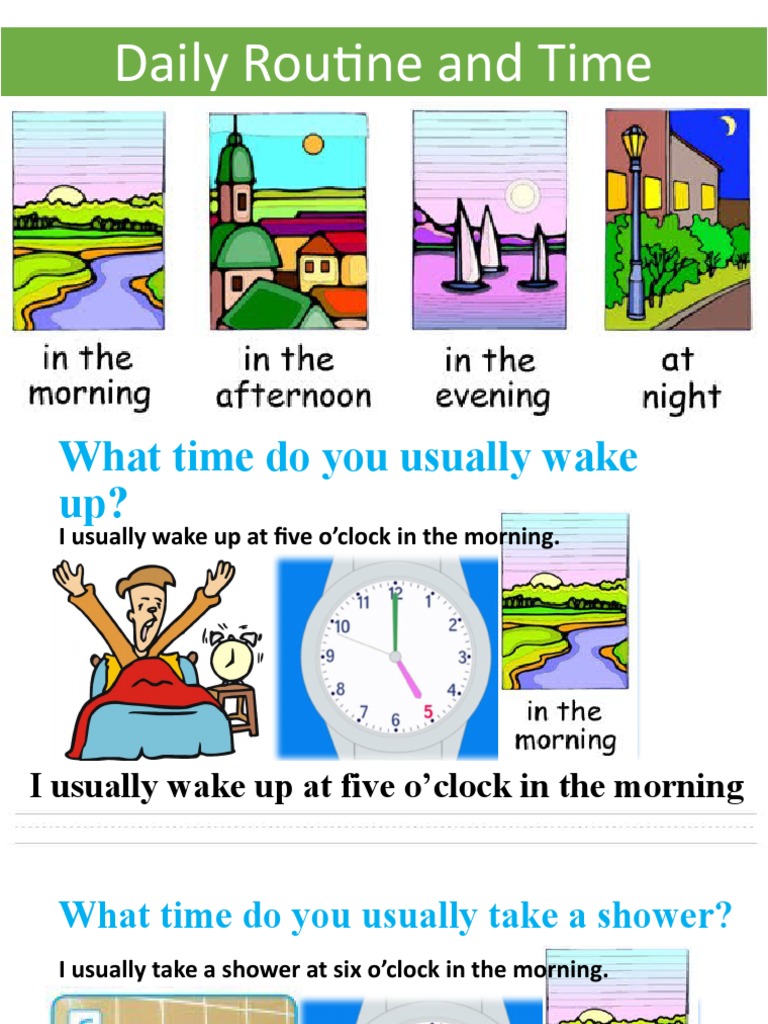 Daily Routine and Time Picture Dictionaries Picture Stories 137773 | PDF