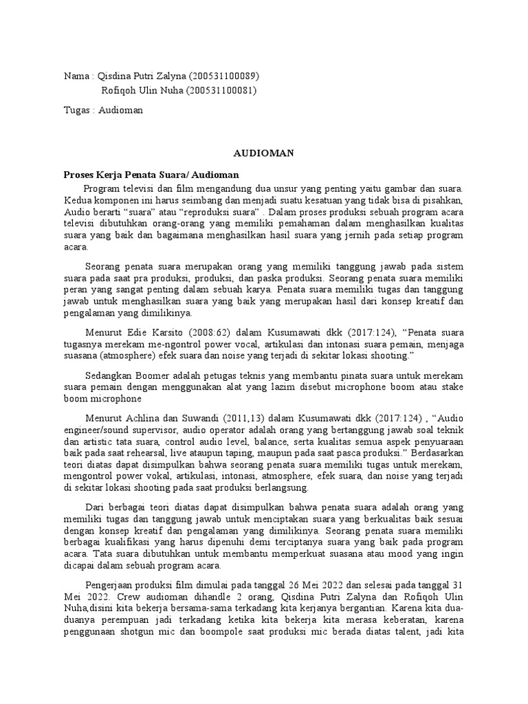 Logbook Audioman | PDF