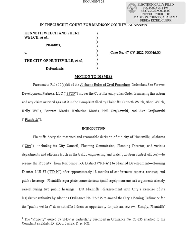 Motion To Dismiss Lawsuit | PDF | Complaint | Federal Rules Of Civil ...