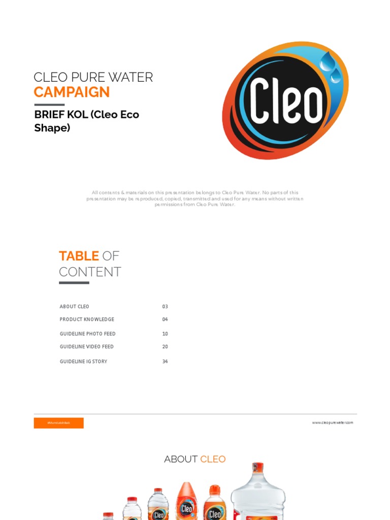 Brief KOL Cleo Botol Eco Shape | PDF