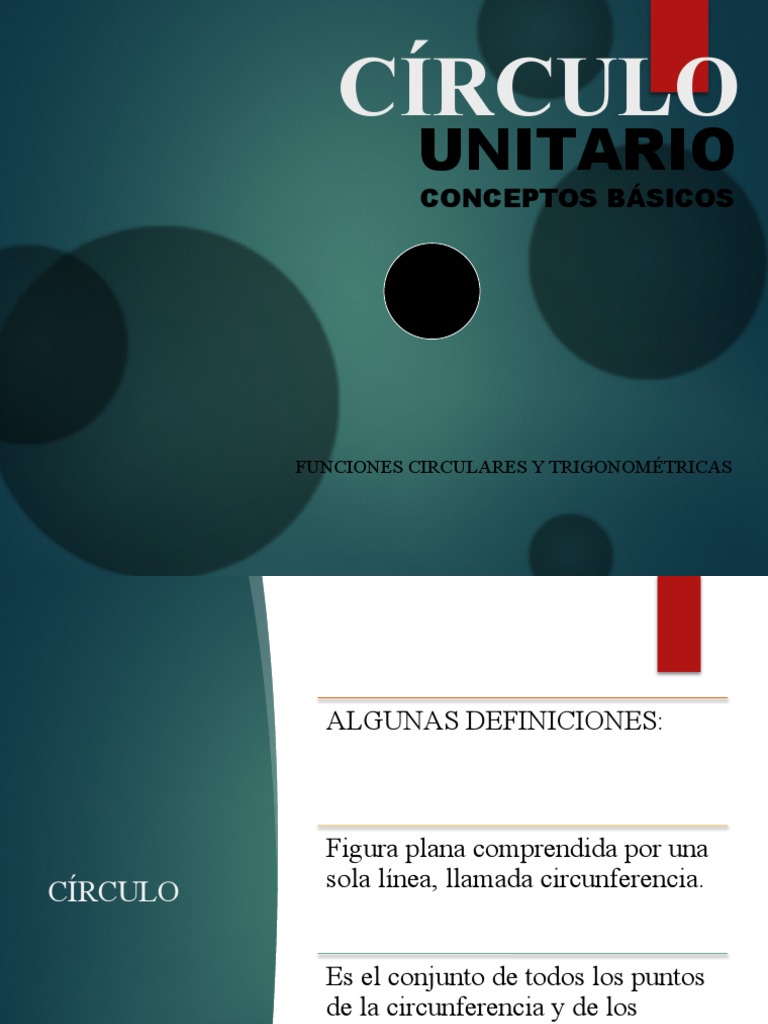 Circulo Unitario y Radianes | PDF | Funciones trigonométricas ...