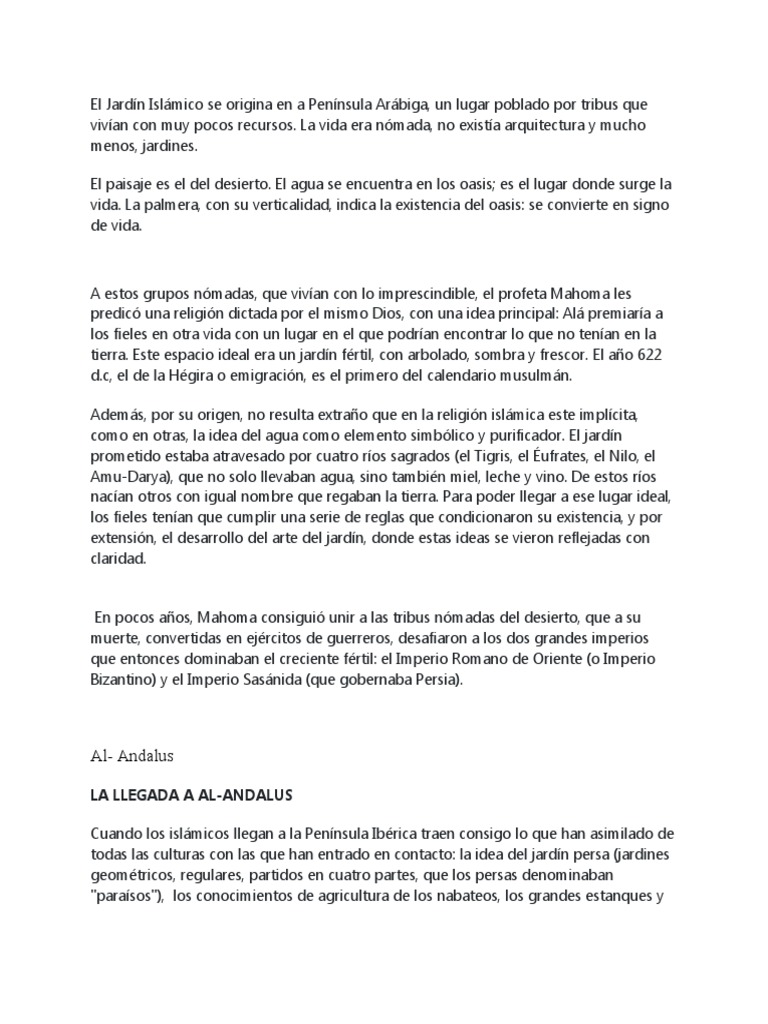 Jardines Islámicos en Al-Andalus | PDF | Al Andalus