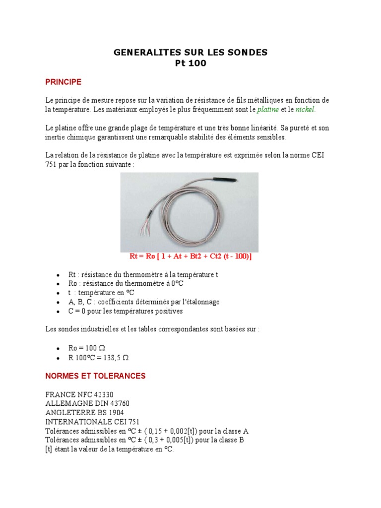 Quels Sont Les Différents Types De Sondes Résistives Platine – HOBH