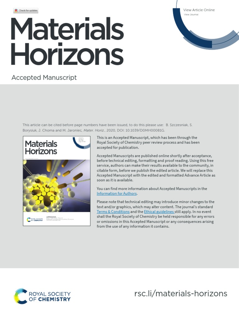 10 1039@d0mh00081g | PDF | Adsorption | Chemical Reactions