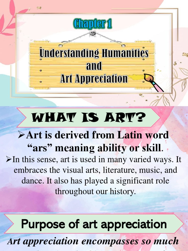 Chapter 1 - Lesson 1 ART APPRECIATION | PDF | The Arts | Humanities