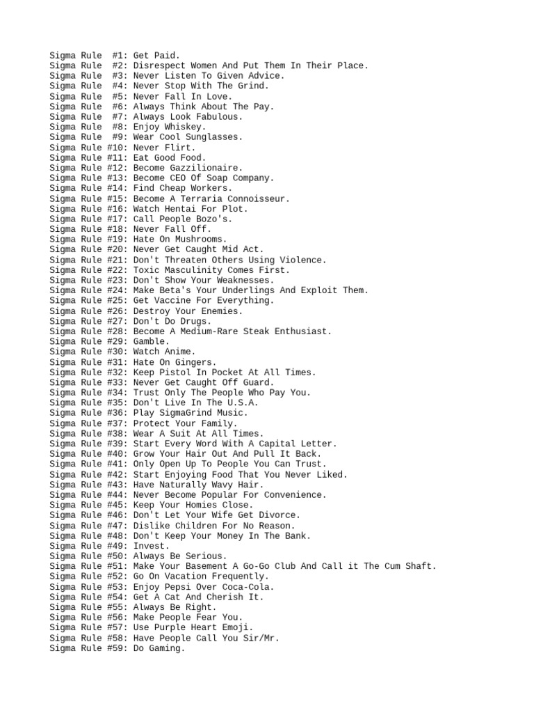 A Collection of Toxic and Problematic "Rules | PDF