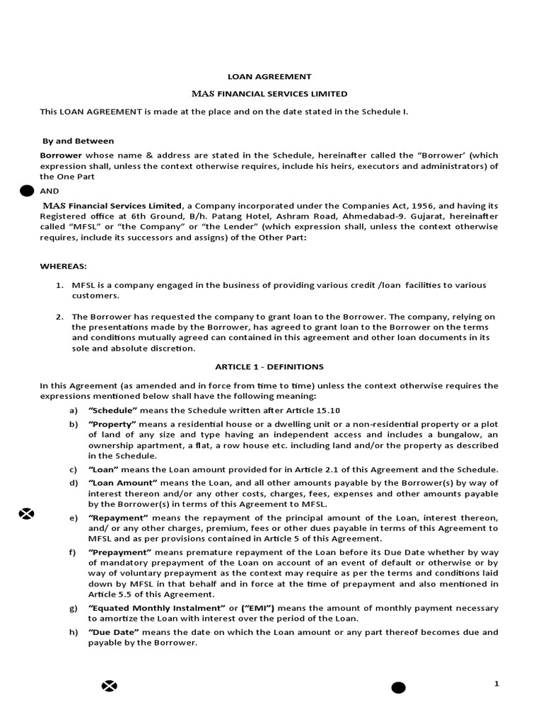 4 - Loan Agreement | PDF