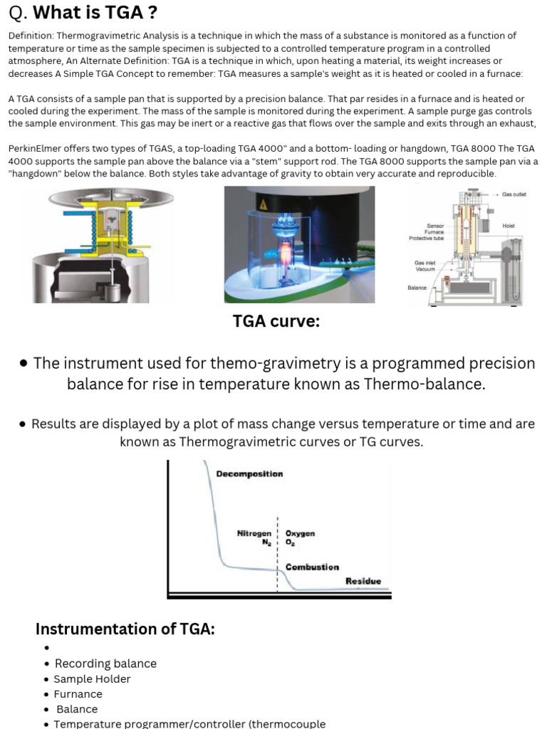 TGA | PDF | Thermogravimetric Analysis | Process Engineering