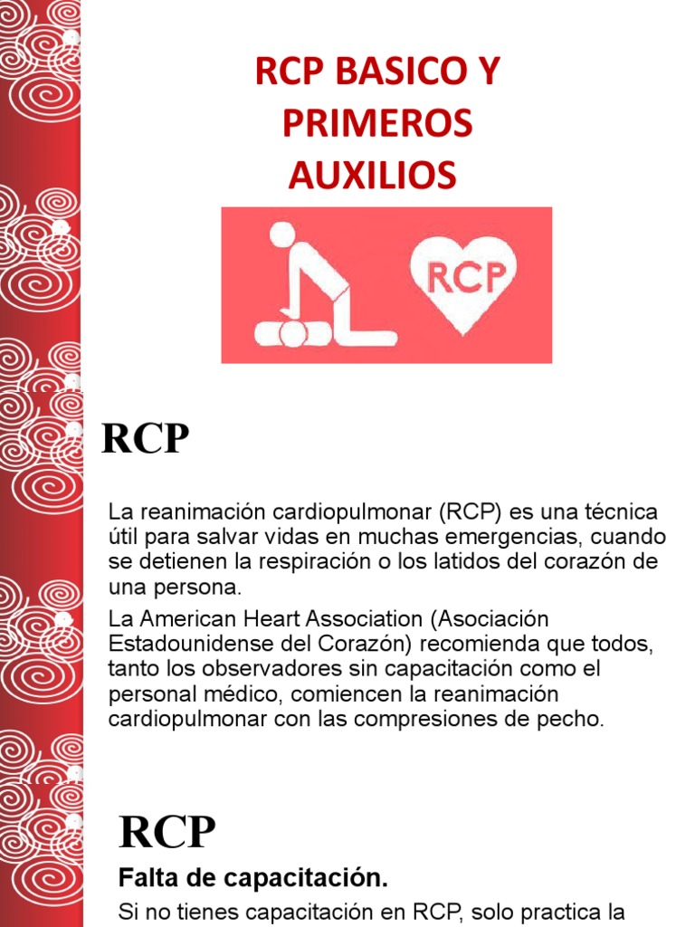 RCP Basico y Primeros Auxilios | PDF | Reanimación cardiopulmonar | Primeros auxilios