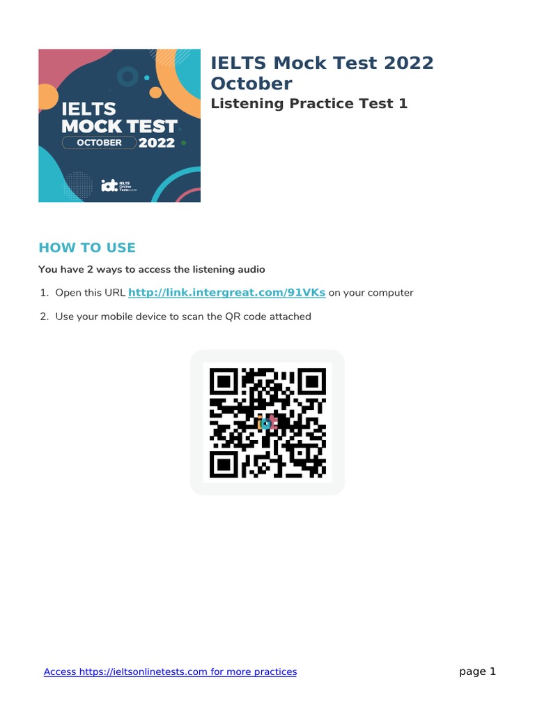 IELTS Mock Test 2022 October | PDF | Libraries | Rain