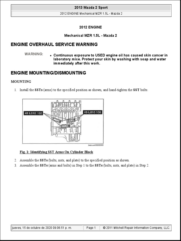 Manual de Motor Mazda 2 | PDF | Piston | Engineering Tolerance