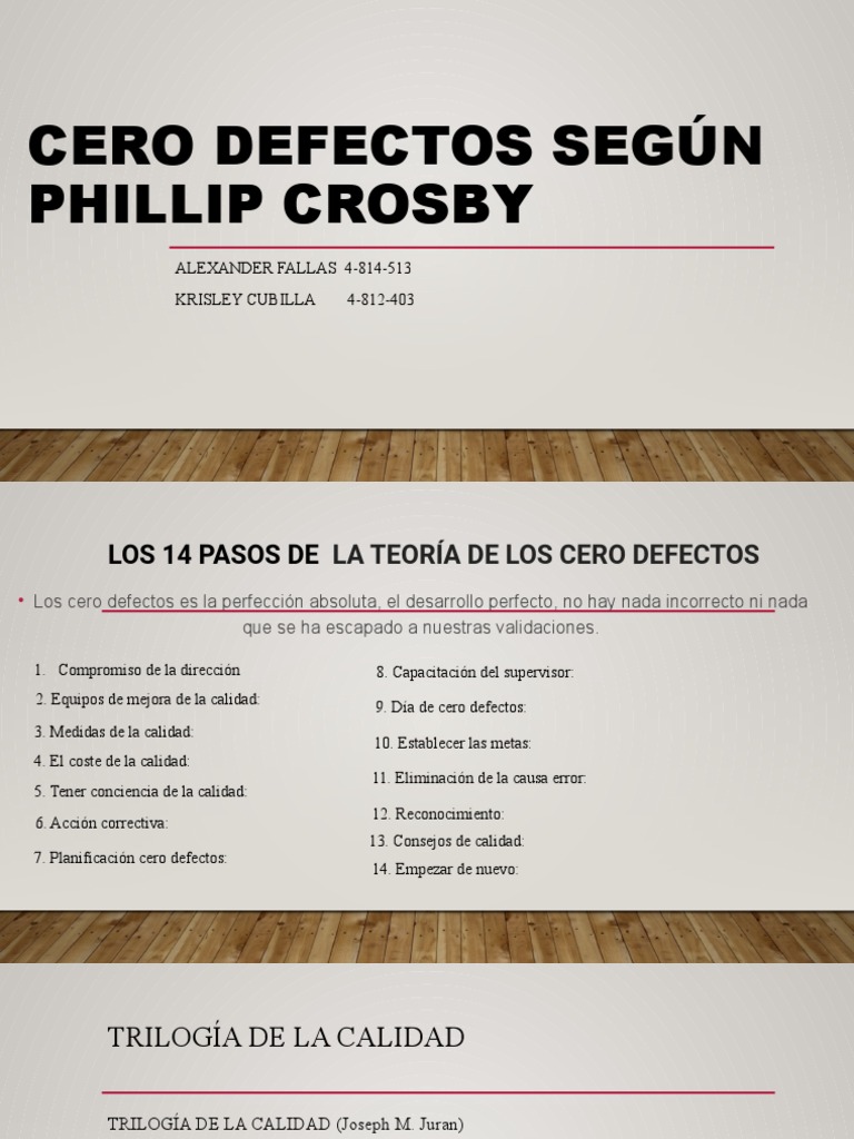 Cero Defectos Según Phillip Crosby | PDF