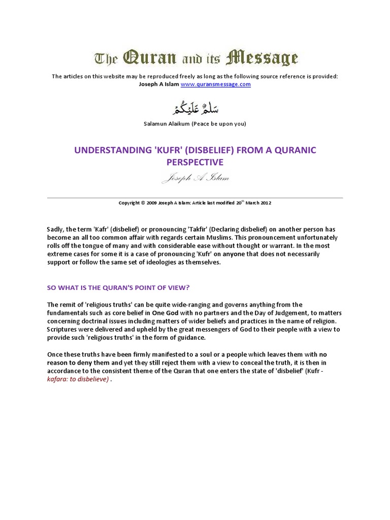 Following The Kuffar | PDF | Kafir | Western Philosophy