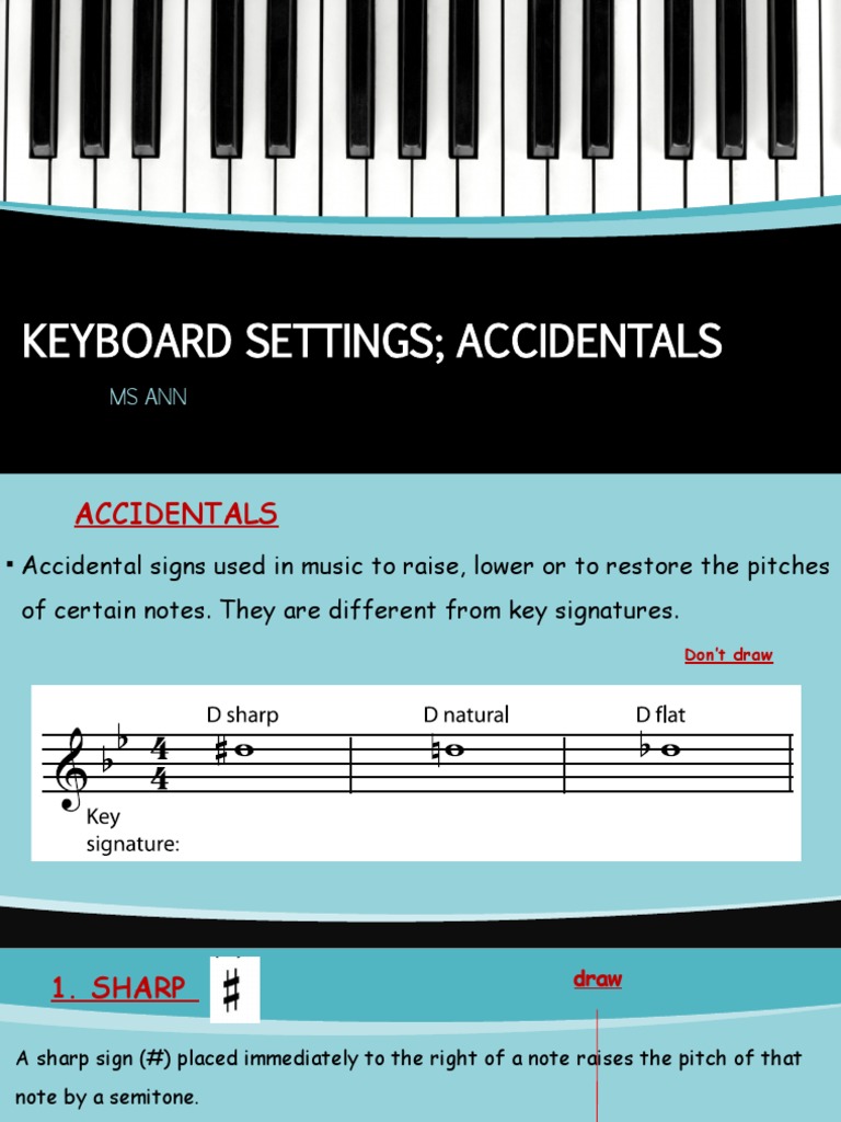 Keyboard Settings Accidentals | PDF | Art