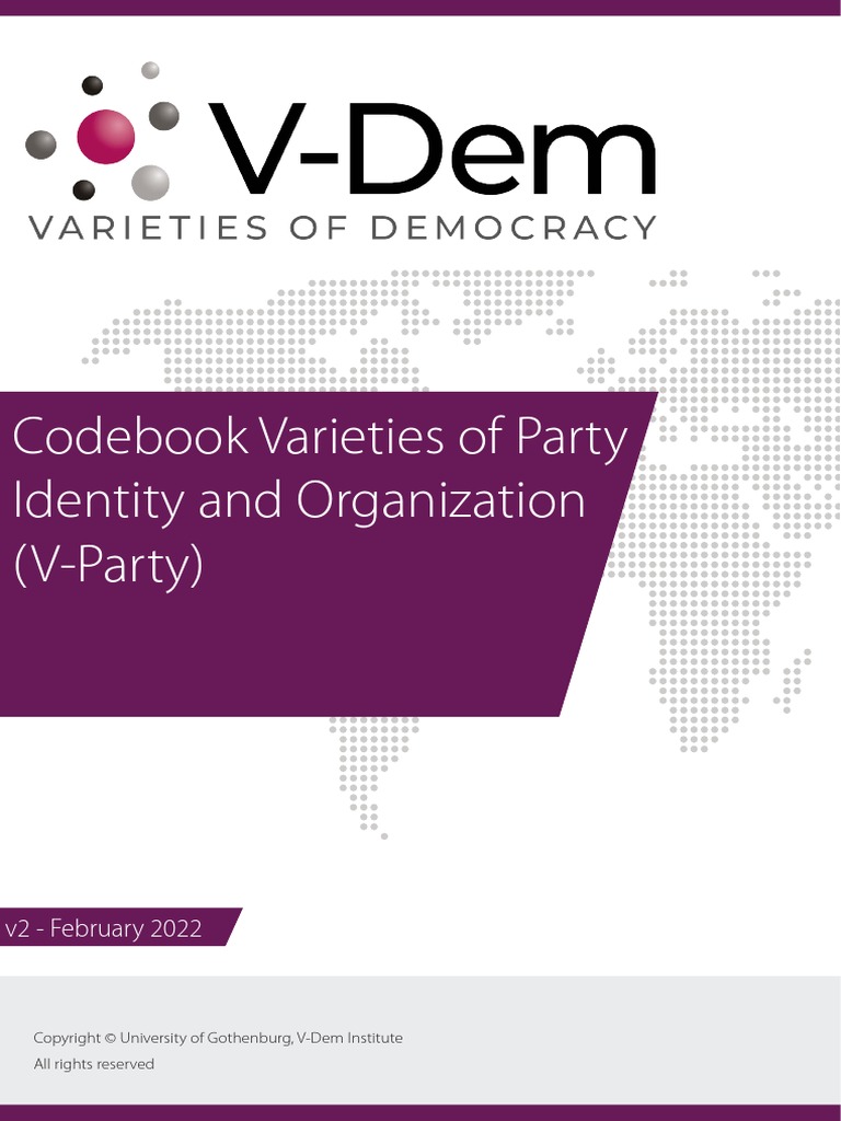 V-Dem V-Party Codebook V2 | PDF | Standard Deviation | Level Of Measurement