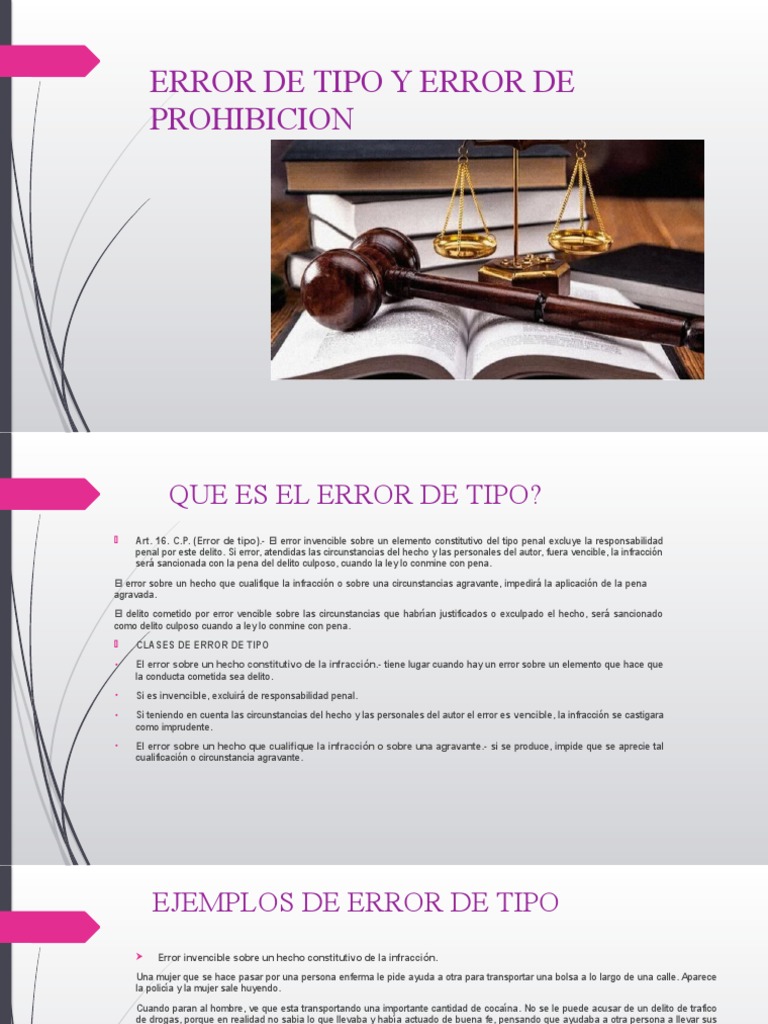 Error de Tipo y Prohibición | PDF | Agresión sexual | Etica Aplicada