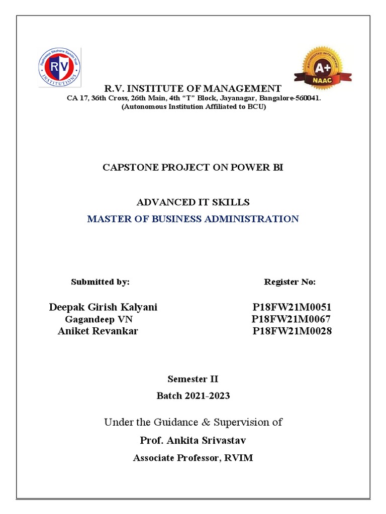 Capstone Project Power BI | PDF