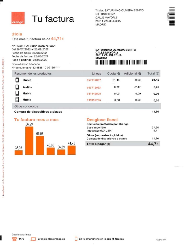 Factura Orange | PDF