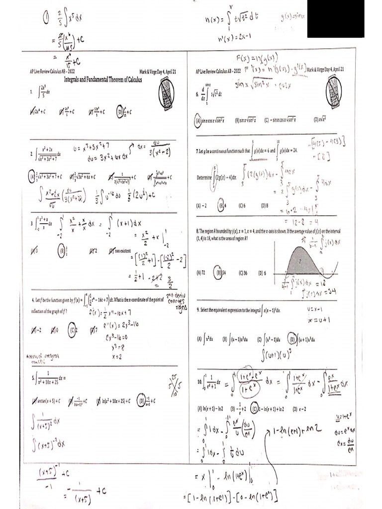 Integrals and FDC | PDF