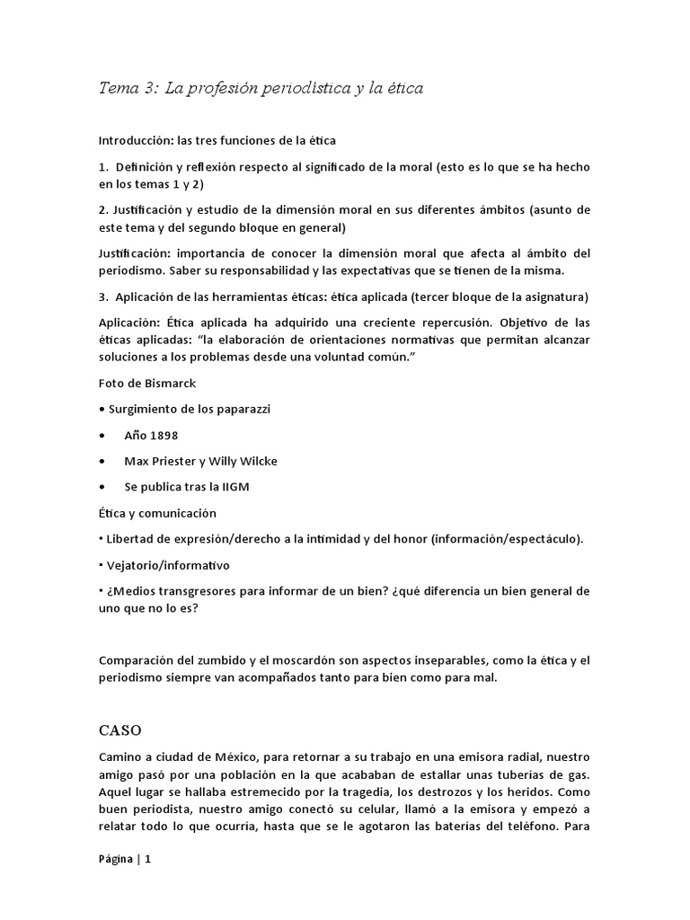 Tema 3-2 | Descargar gratis PDF | Periodismo | Moralidad