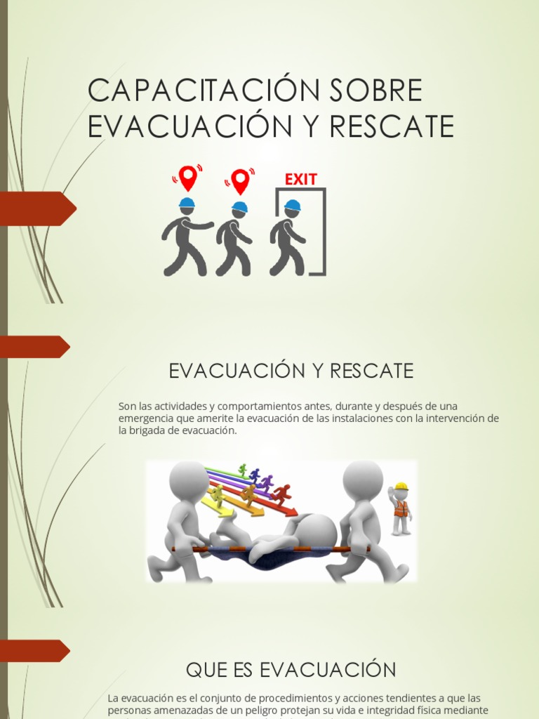Capacitación en Evacuación y Rescate | PDF | Emergencia | Evacuación de emergencia