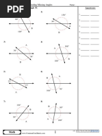 Angles and Lines Worksheet (Grade 6) | PDF | Angle | Elementary Mathematics