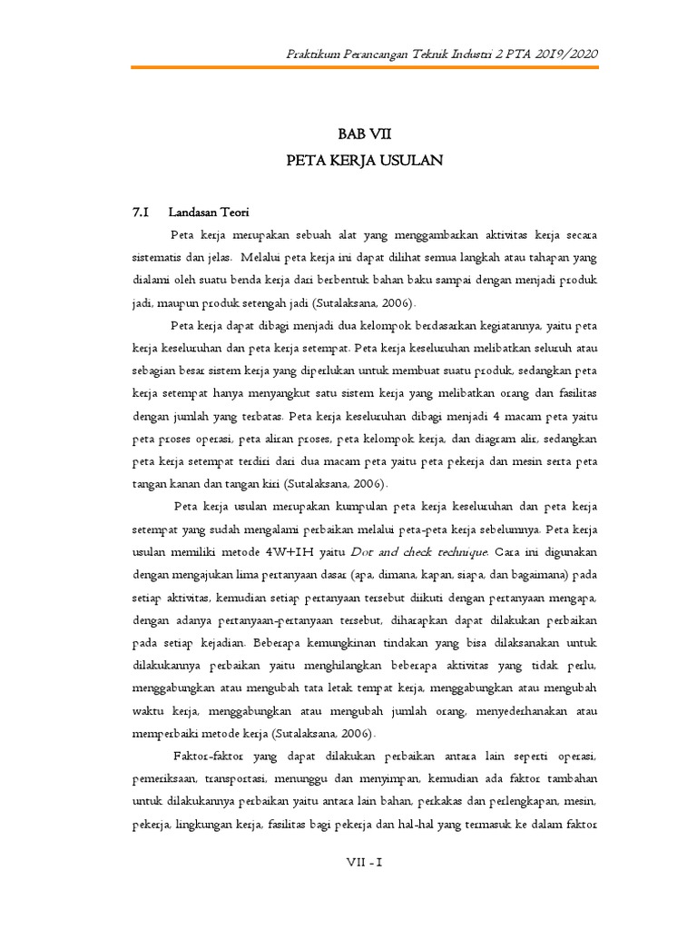 Bab Vii Peta Kerja Usulan PDF | PDF
