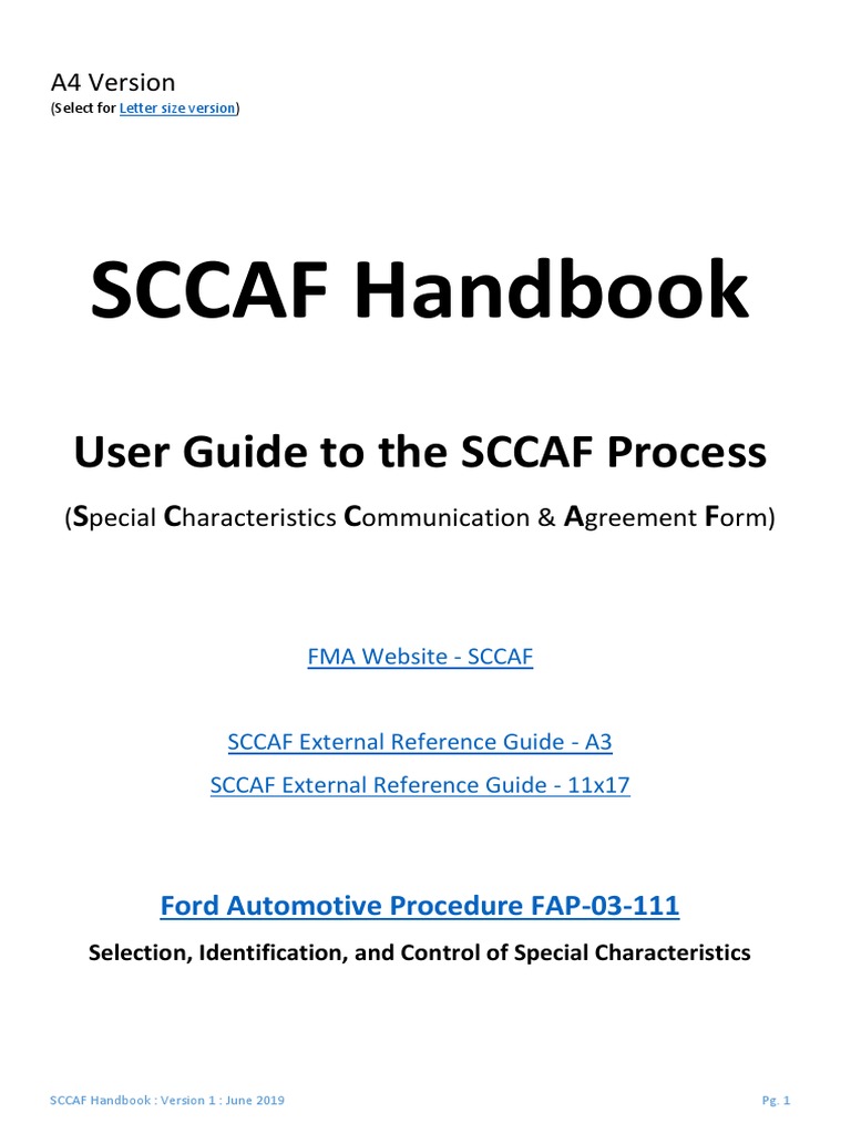 SCCAF Handbook A4 | PDF | Specification (Technical Standard) | Computer Aided Design