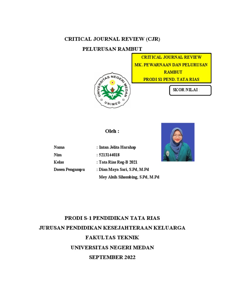 CJR Pelurusan Rambut Intan Jelita Harahap - Reg-B | PDF