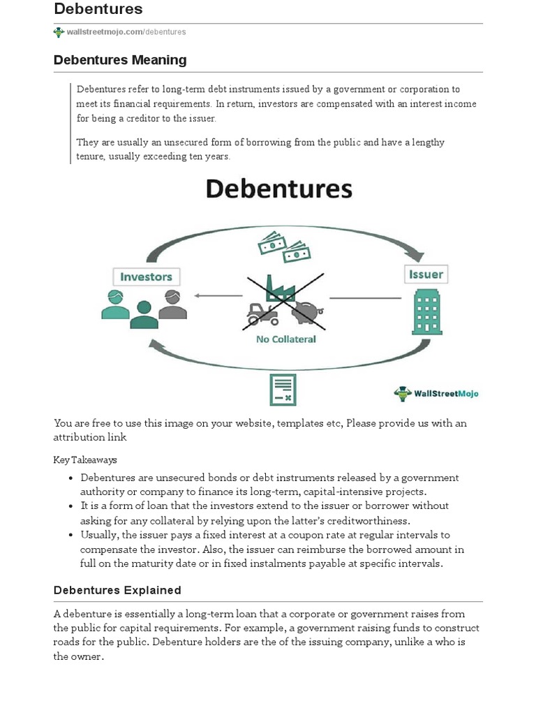 Debentures - Meaning, Types, Features, Accounting Examples | PDF ...