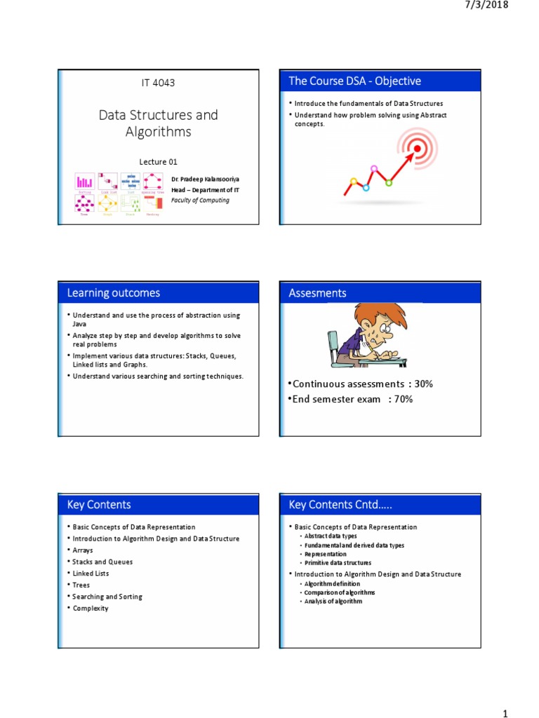 DS - Lecture 01 - 20180704 | Descargar gratis PDF | Computer Science | Algorithms And Data ...