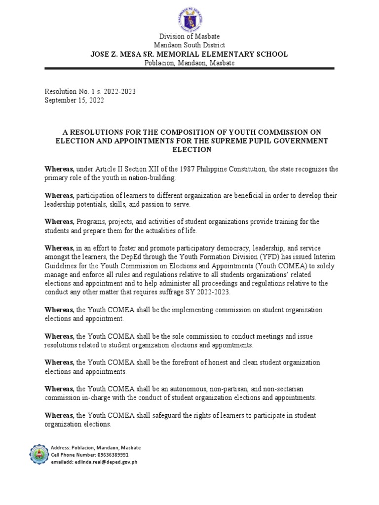 SPG Resolution | PDF