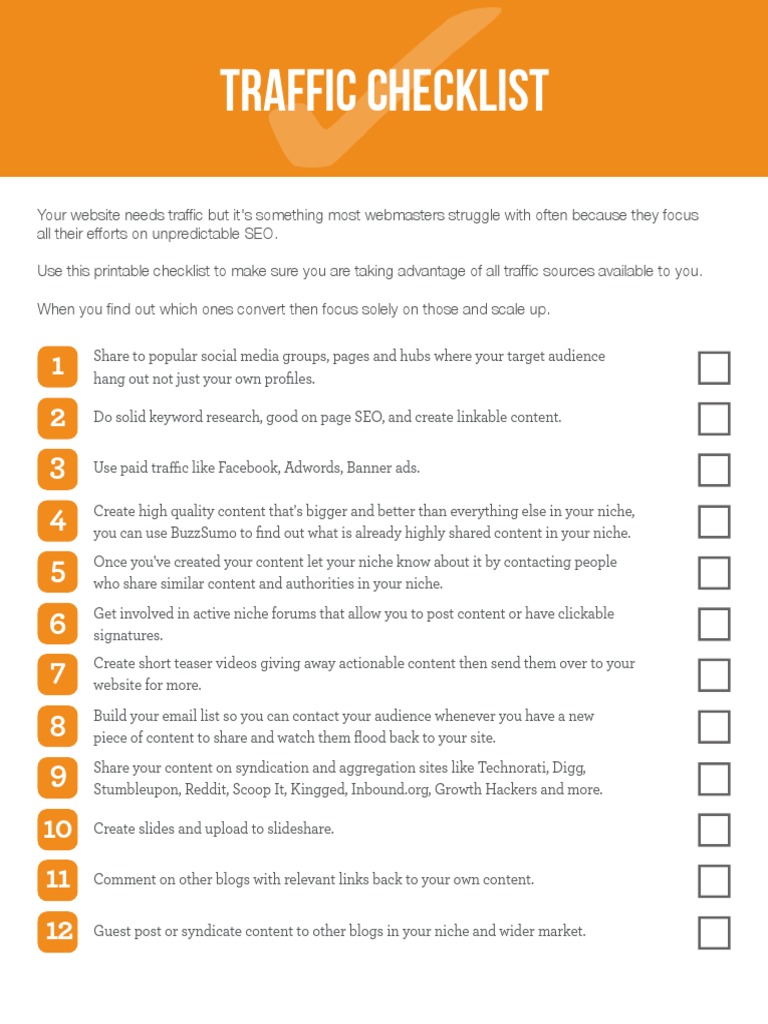 20 Ways To Get More Traiffc | PDF | Search Engine Optimization | Multimedia