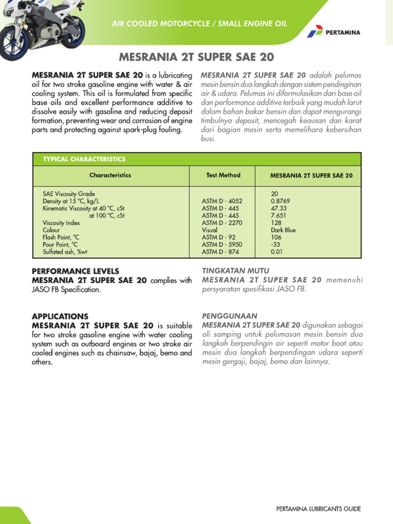2978 Mesrania 2T Super SAE 20 | PDF