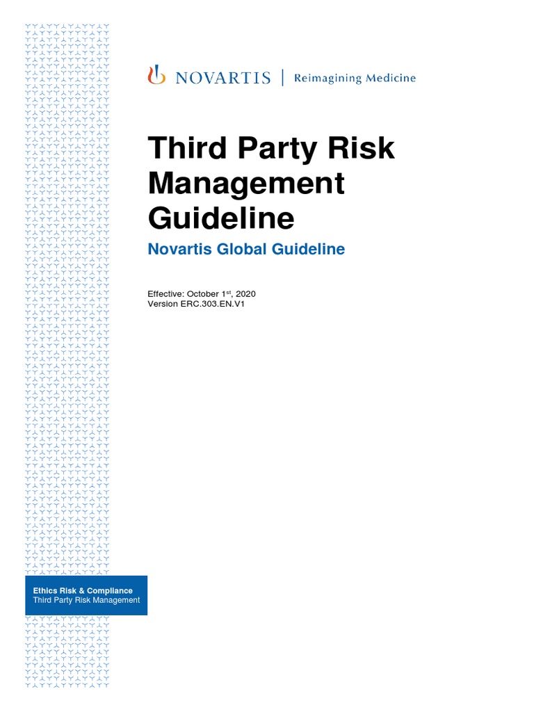 TPRM Party Risk Management Guideline | PDF | Risk | Risk Assessment