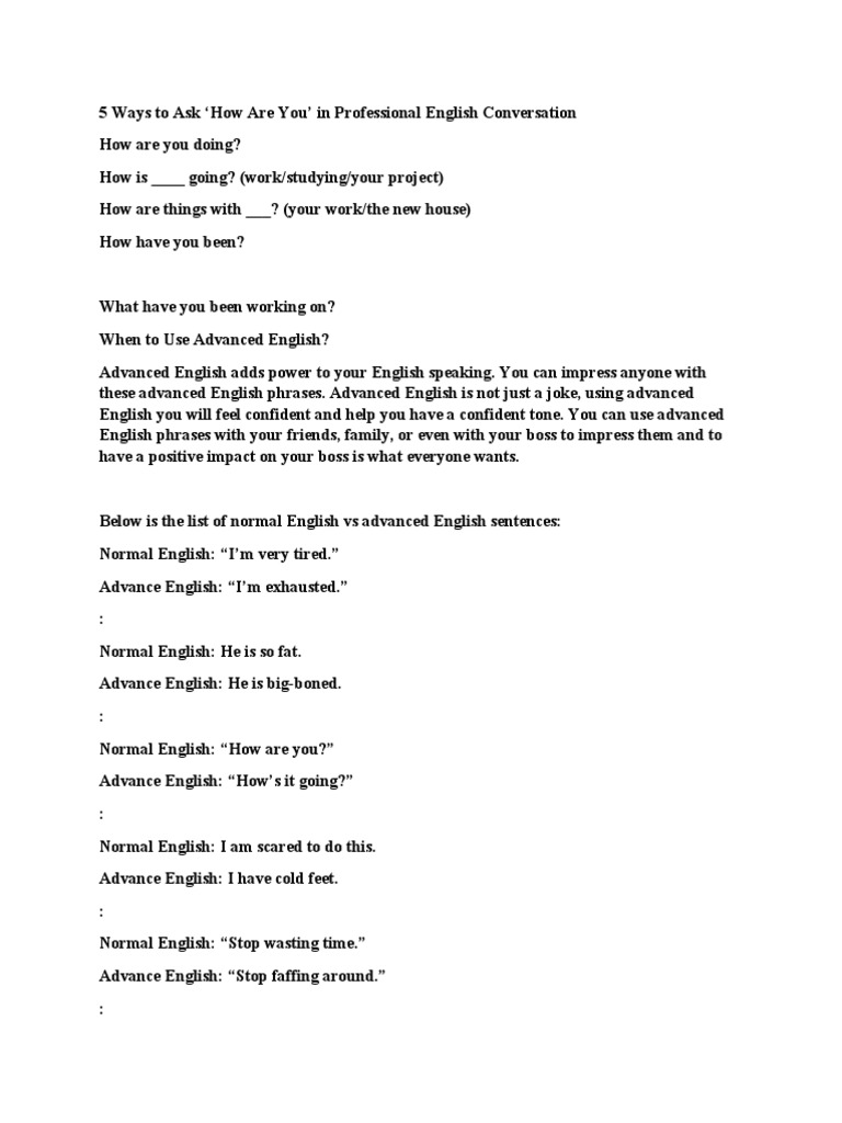 5 Ways To Ask | PDF | English Language