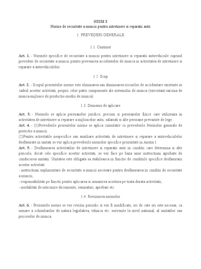 Norme Protectia Muncii | PDF