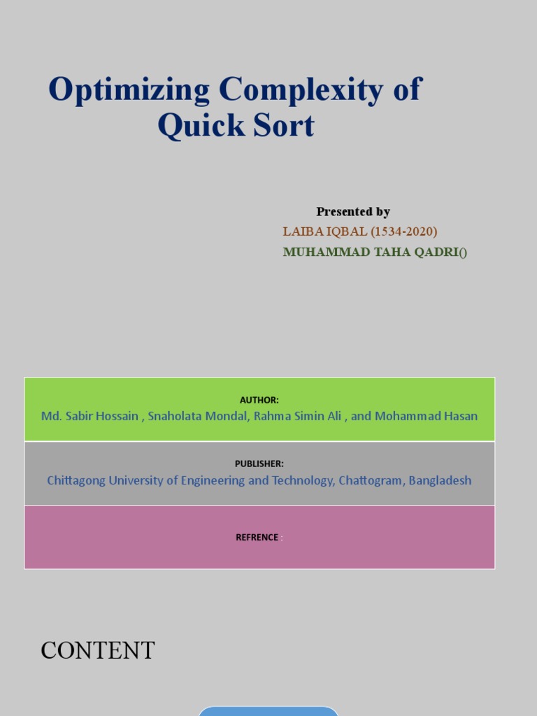 Optimizing Complexity of | PDF | Algorithms And Data Structures ...
